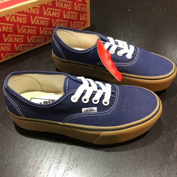 Vans | Shoes | Vans Authentic Platform Gum Medieval Blue | Poshmark